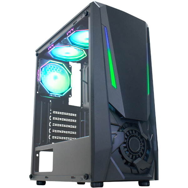 Gabinete Gamer K-Mex Jaeger I Cg-01tj C/ Fita Led Rgb - Cg01HD Store