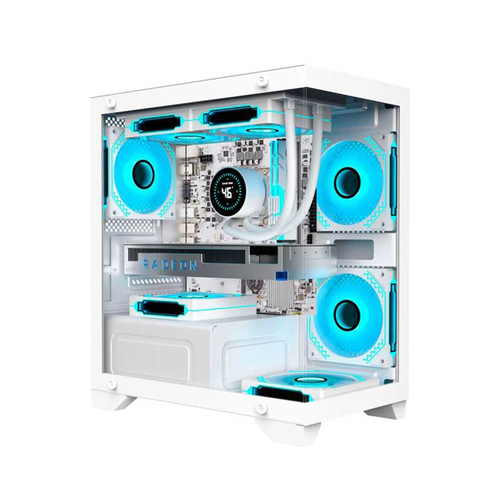 GABINETE GAMER K-MEX AQUARIO CG-W1F9 MICRO POSEIDON BRANCO MHD Store